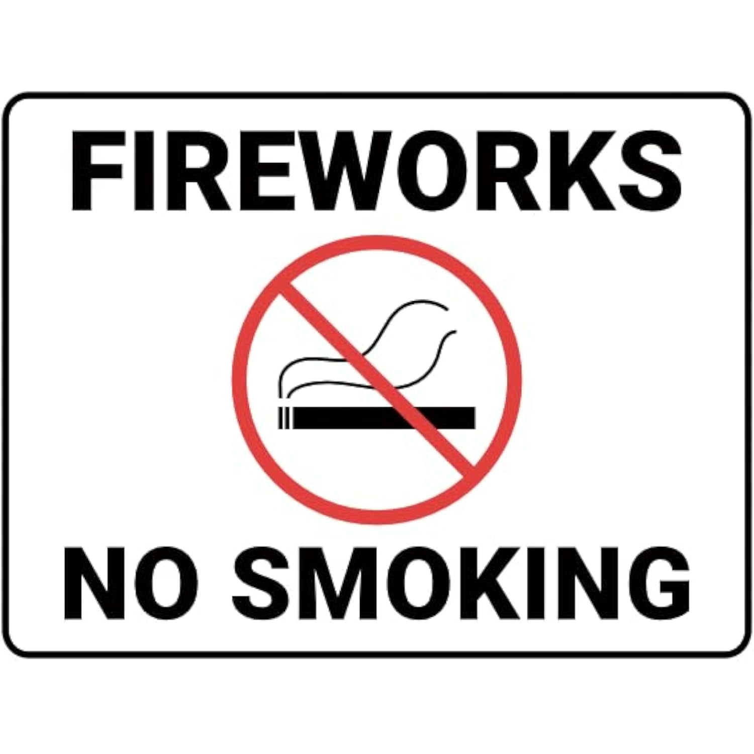 Retro Decor Tin Signs,“FIREWORKS NO SMOKING”,for garage,bar,restaurant ...