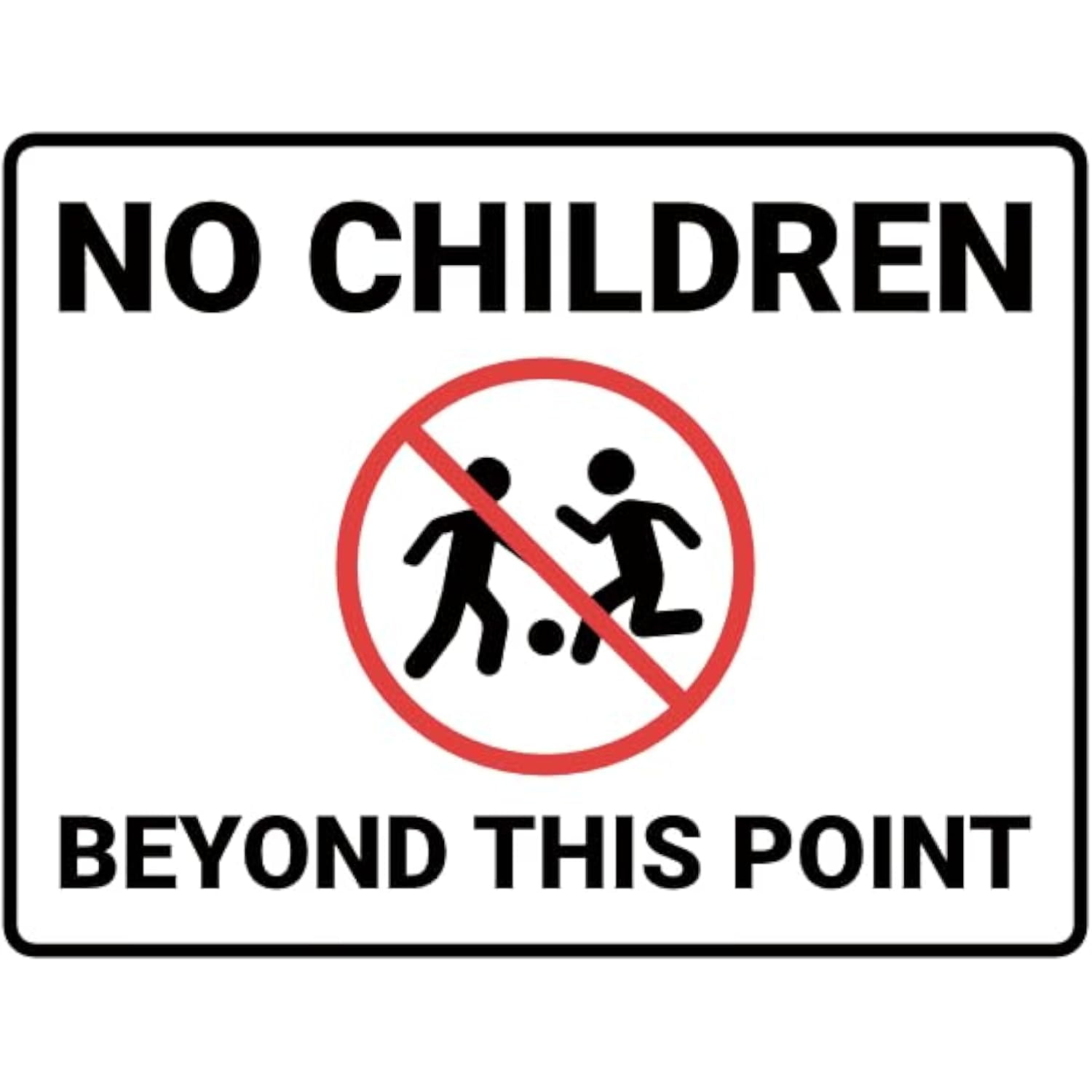 Retro Decor Tin Signs,“NO CHILDREN BEYOND THIS POINT”,for garage,bar ...