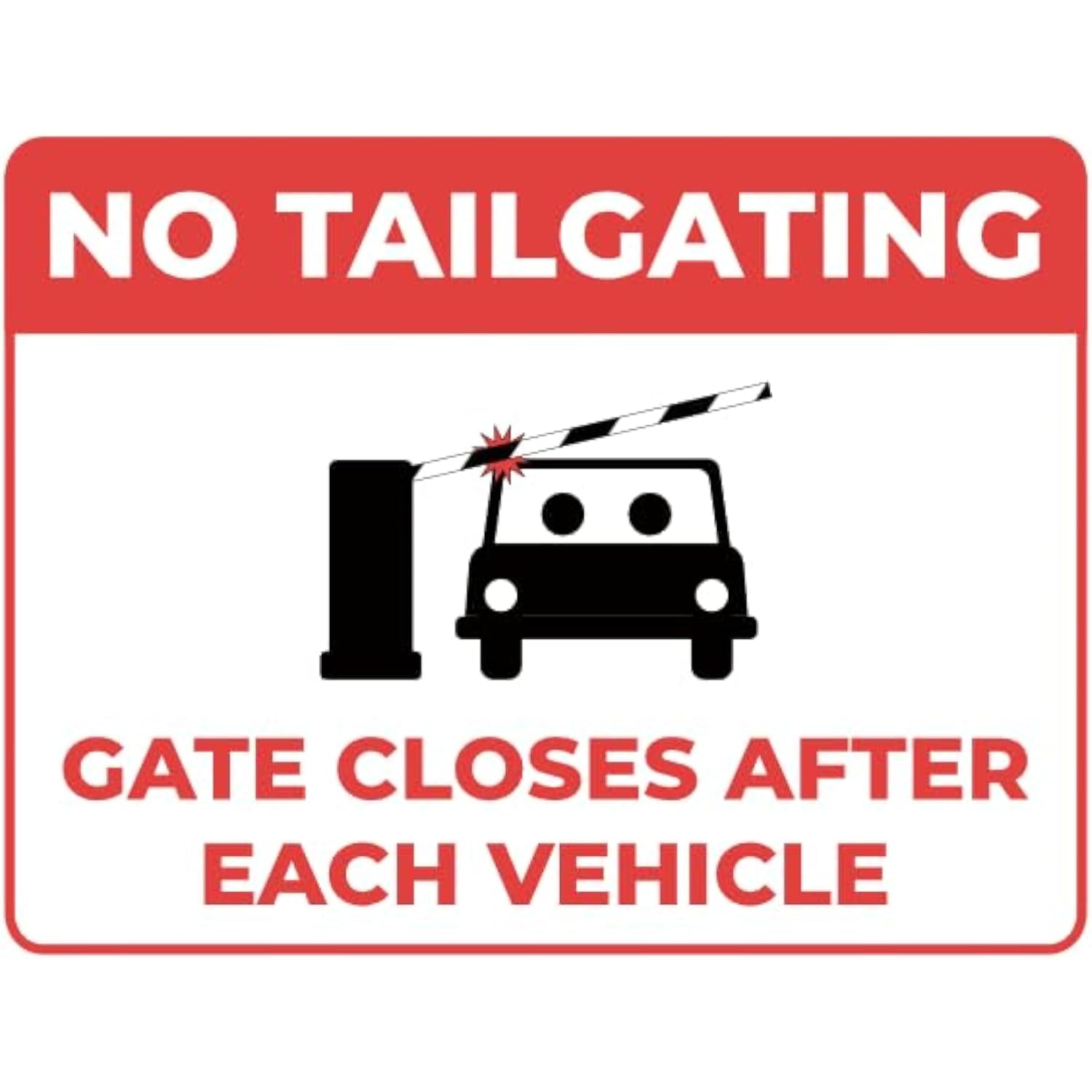 Retro Decor Tin Signs,“NO TAILGATING”“GATE CLOSES AFTER EACH VEHICLE ...