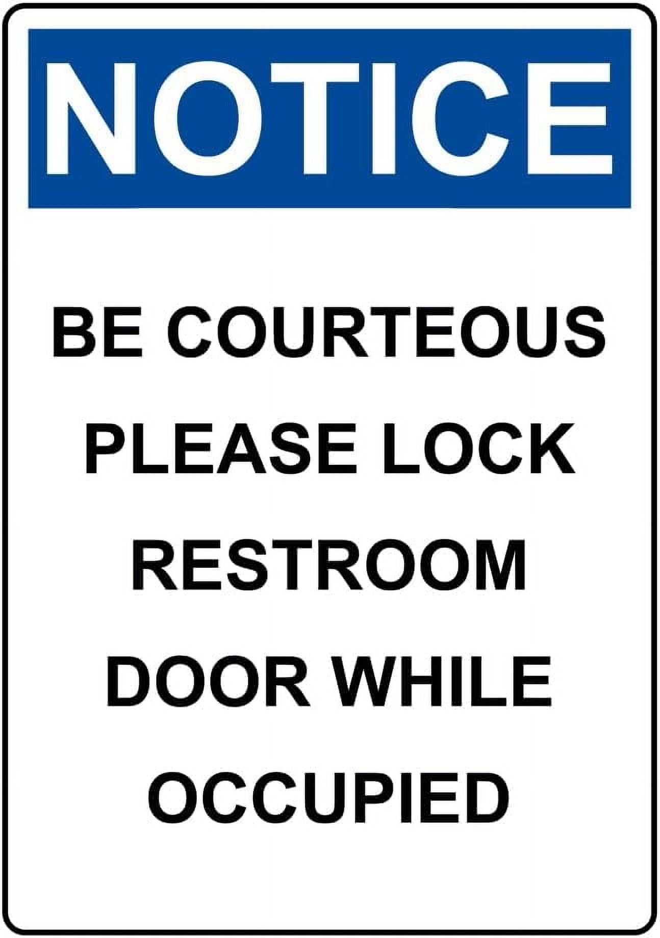 Retro Decor Tin Signs,“Notice - Restroom Courtesy Sign”,for garage,bar ...