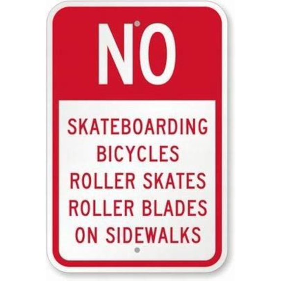 Retro Decor Tin Signs,“Sidewalk Prohibition Sign”,for garage,bar ...