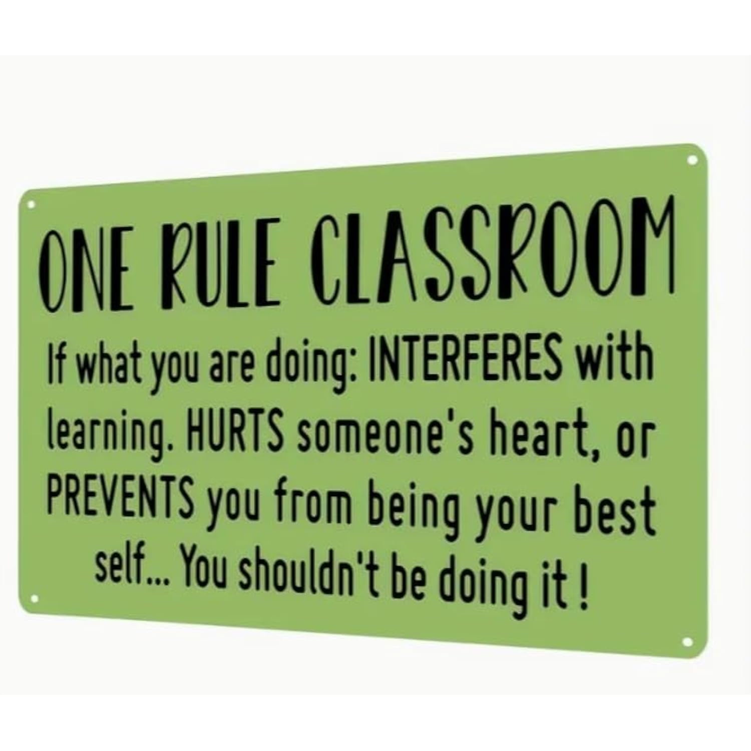Retro Decor Tin Signs,"Simple Classroom Conduct Rule Sign",for garage ...