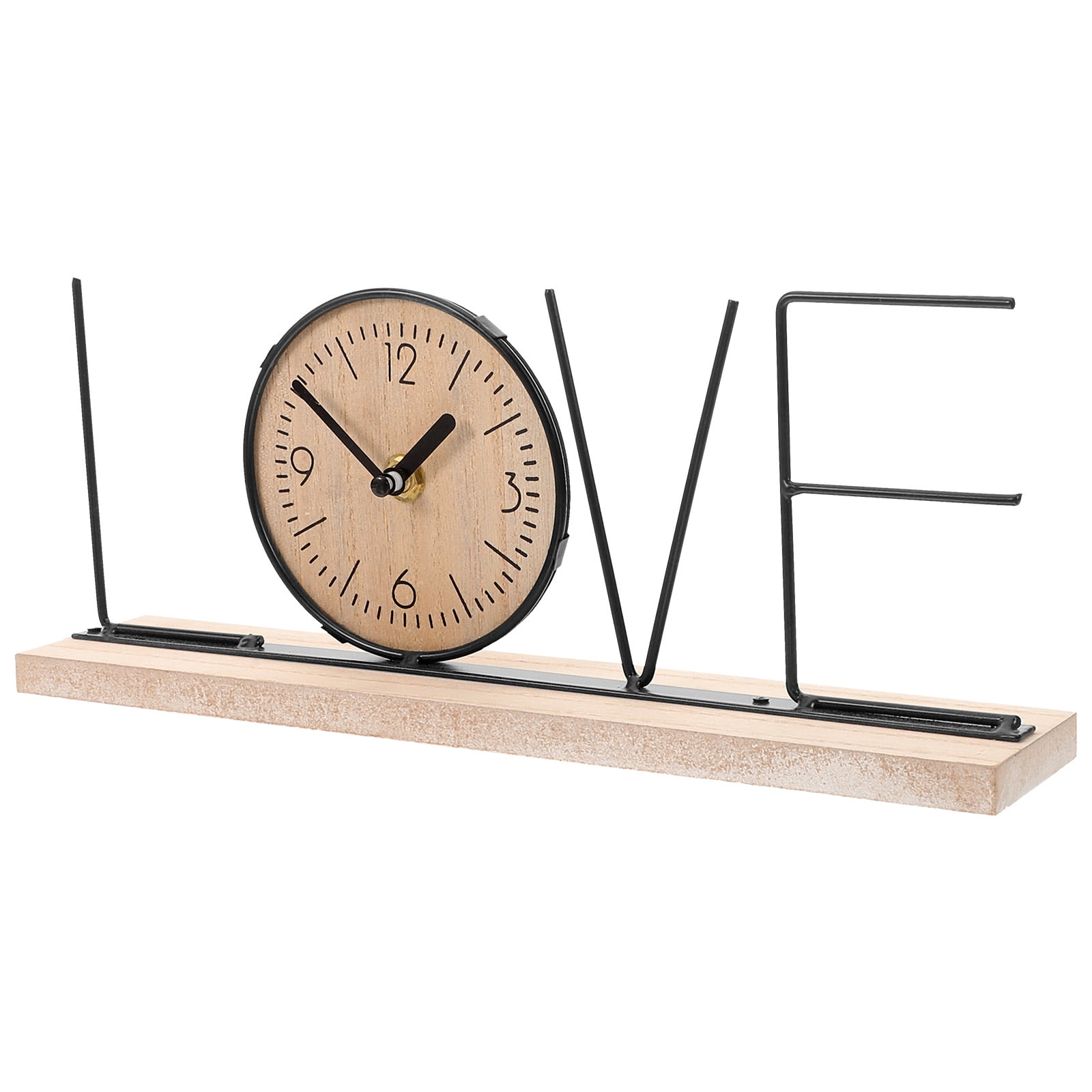 Retro Decor Vintage Decor Office Ornaments Metal Wood Clock Ornament ...