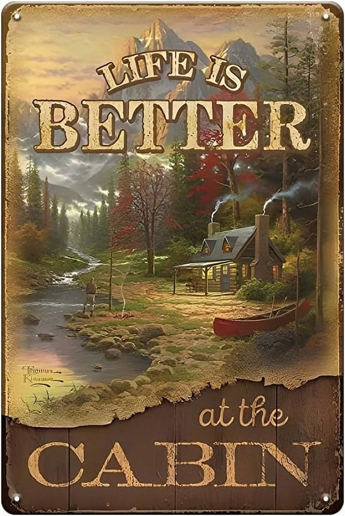 Retro Decor Vintage Metal Signs for Cabin Accessories House Decor ...