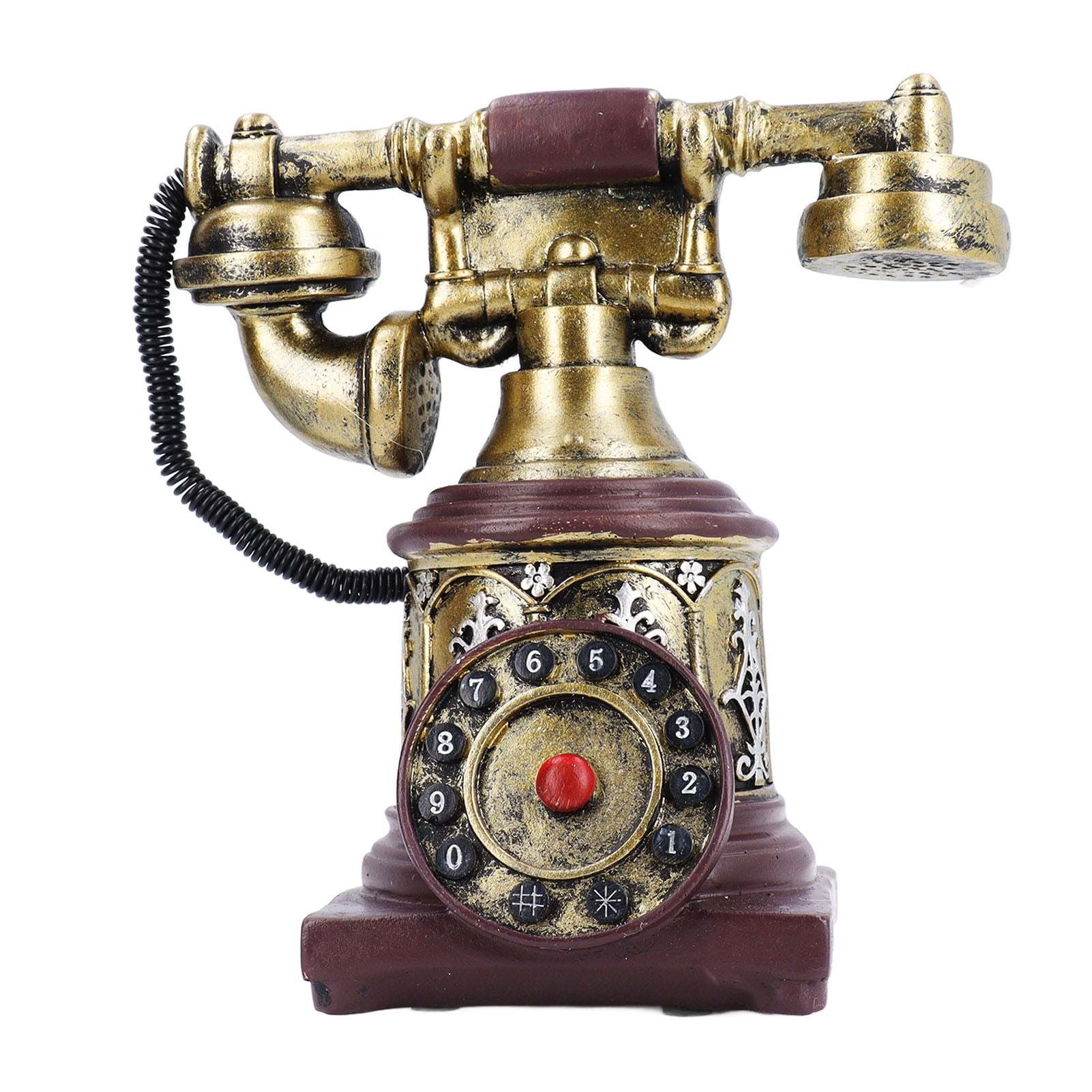 Retro Decorative Phone Model Vintage Rotary Telephone Decor Statue ...