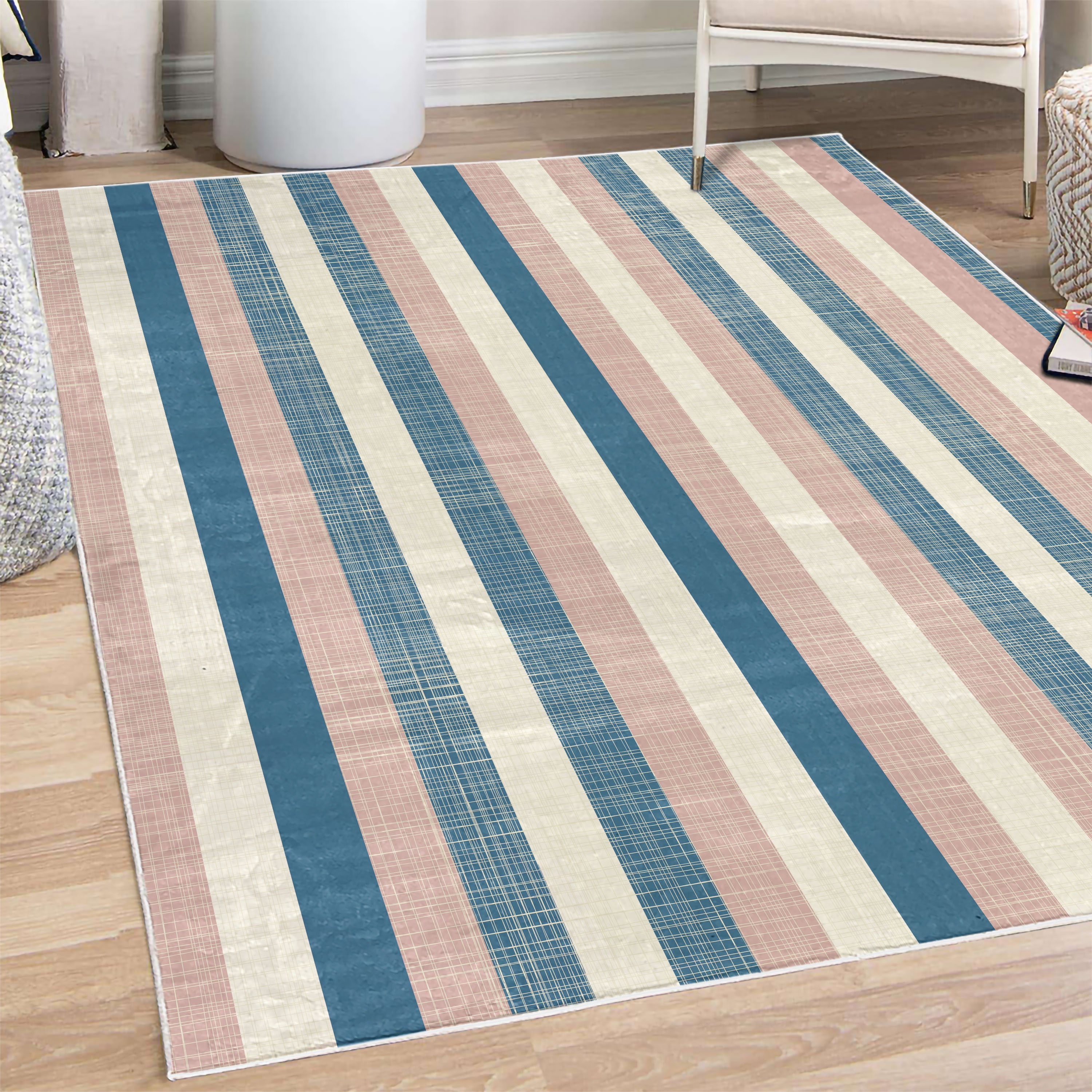 Retro Decorative Rug, Classical Vertical Stripes Pattern Texture Image ...
