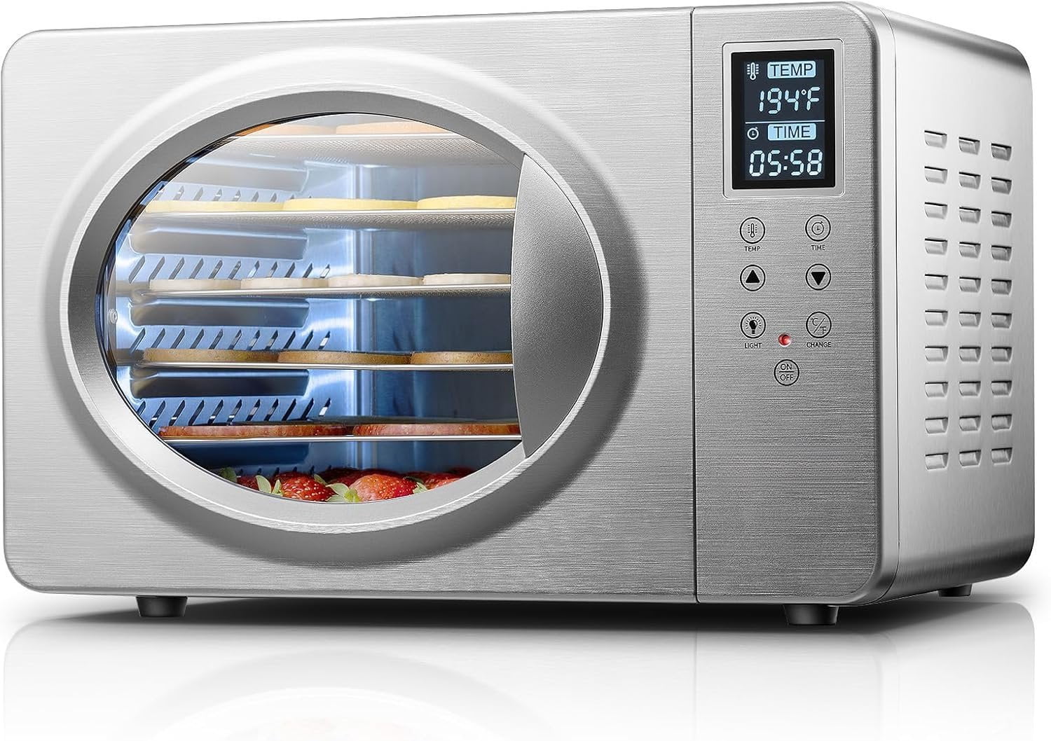 Retro Dehydrator- 6 Stainless Trays, 190? Digital Temperature Control ...