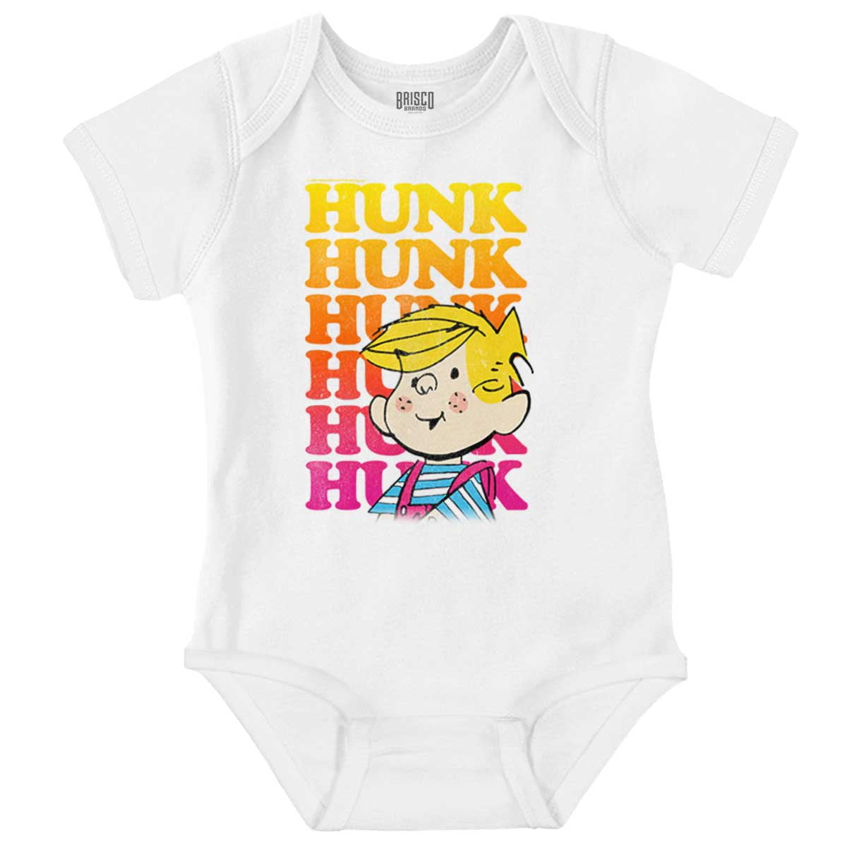 Retro Dennis The Menace Hunk Gradient Bodysuit Jumper Boys Infant Baby ...