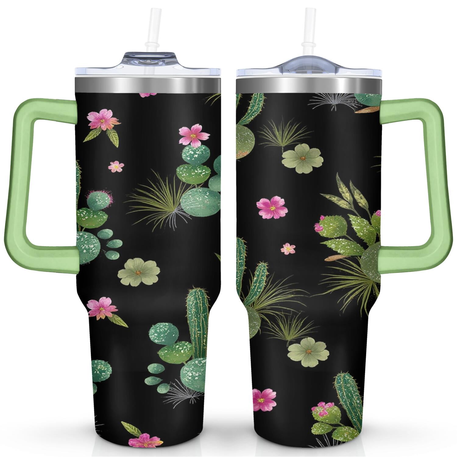 Retro Desert Succulent 40oz Tumbler - Double Wall Vacuum Insulated Cup ...