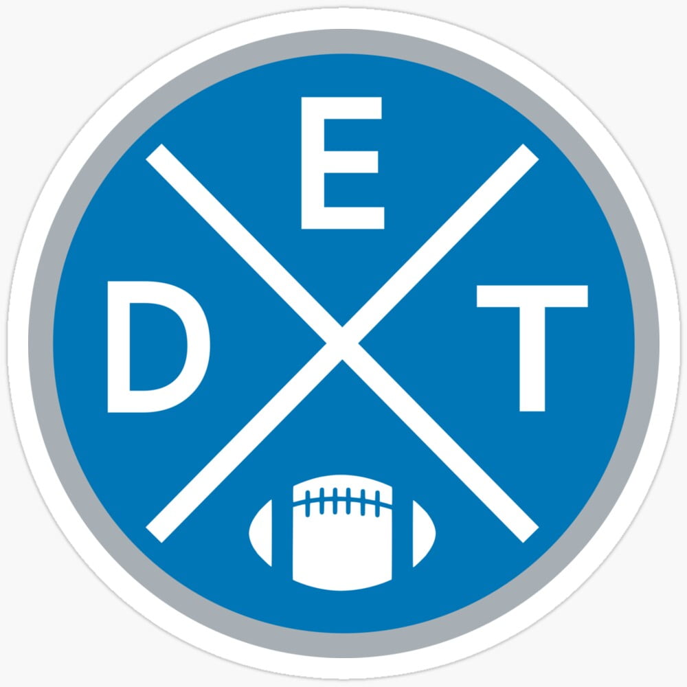 Retro Detroit Football Emblem Vintage Det Sticker Baseball Sticker ...
