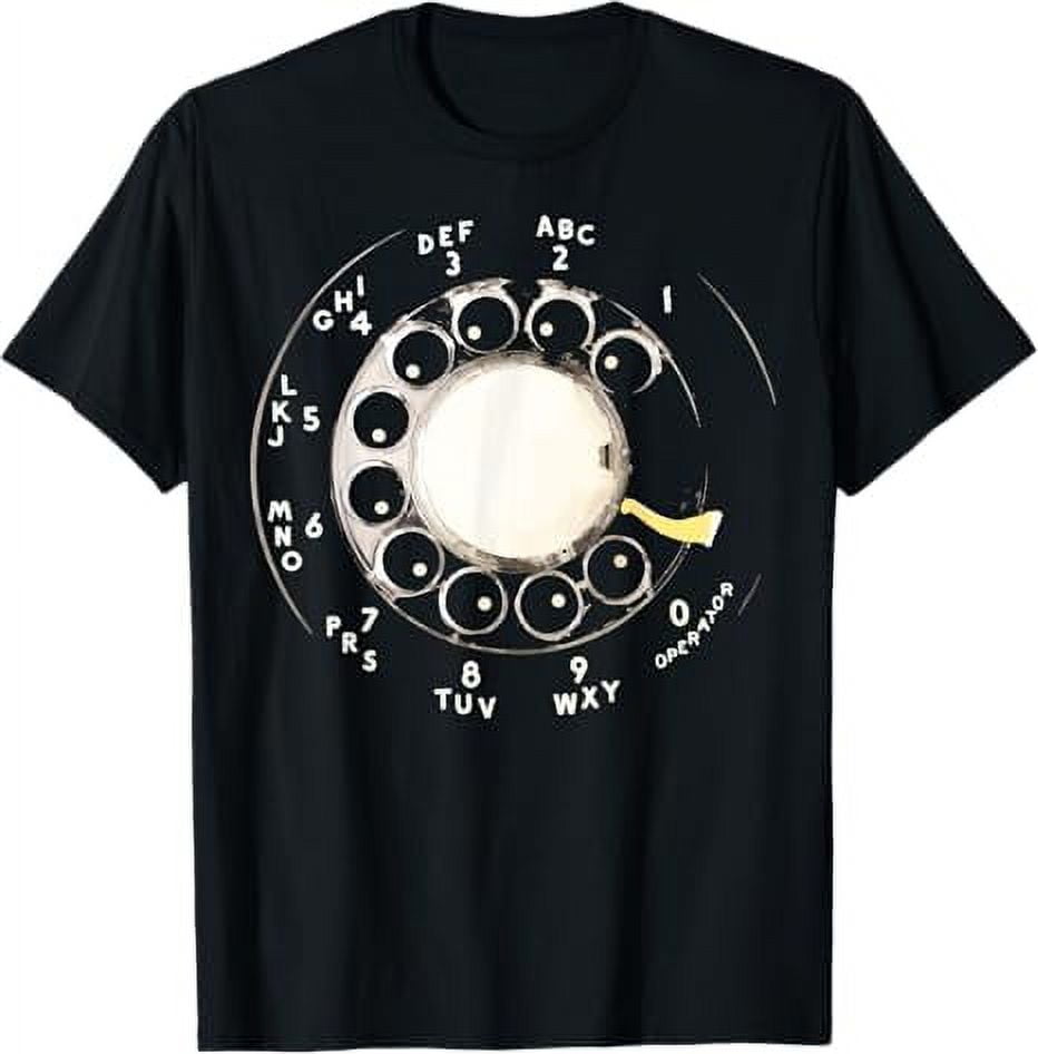 Retro Dial Plate Rotary Dial Phone Vintage Telephone T-Shirt - Walmart.com