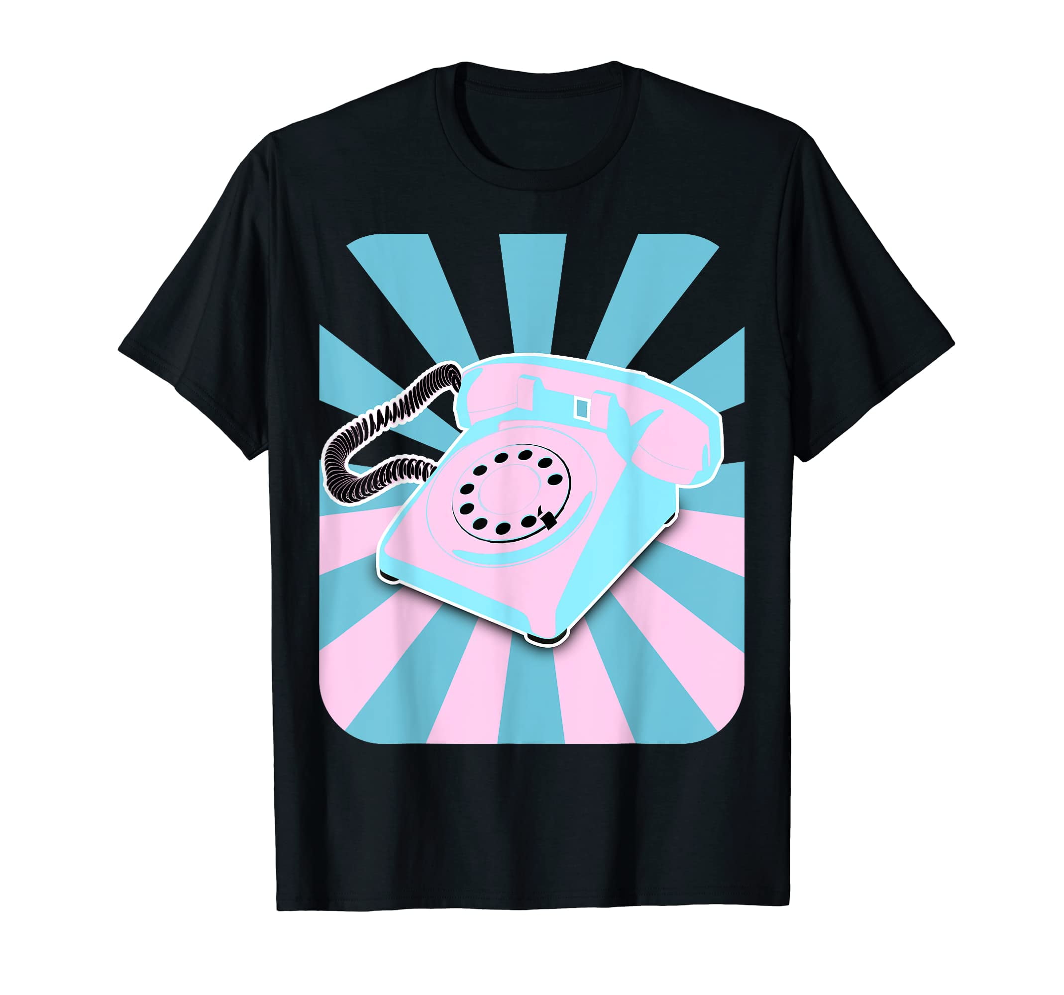 Retro Dial Telephone Pop-Art Rotary Phone T-Shirt - Walmart.com