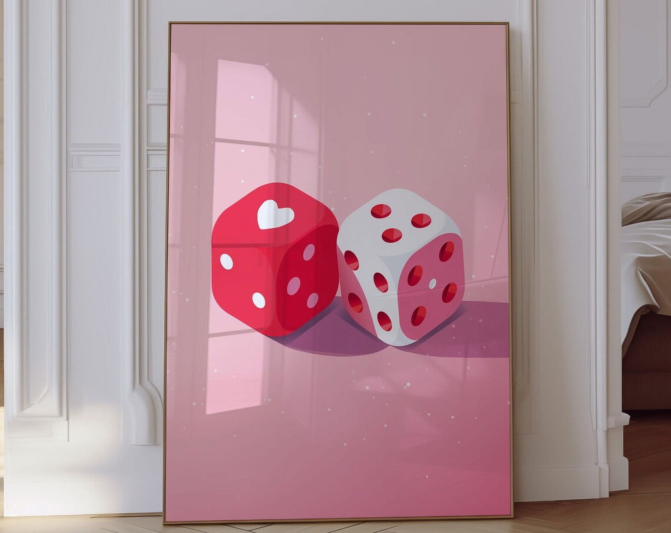 Retro Dice Wall Art - Funky Groovy Print - Room Decor - Wall Art ...
