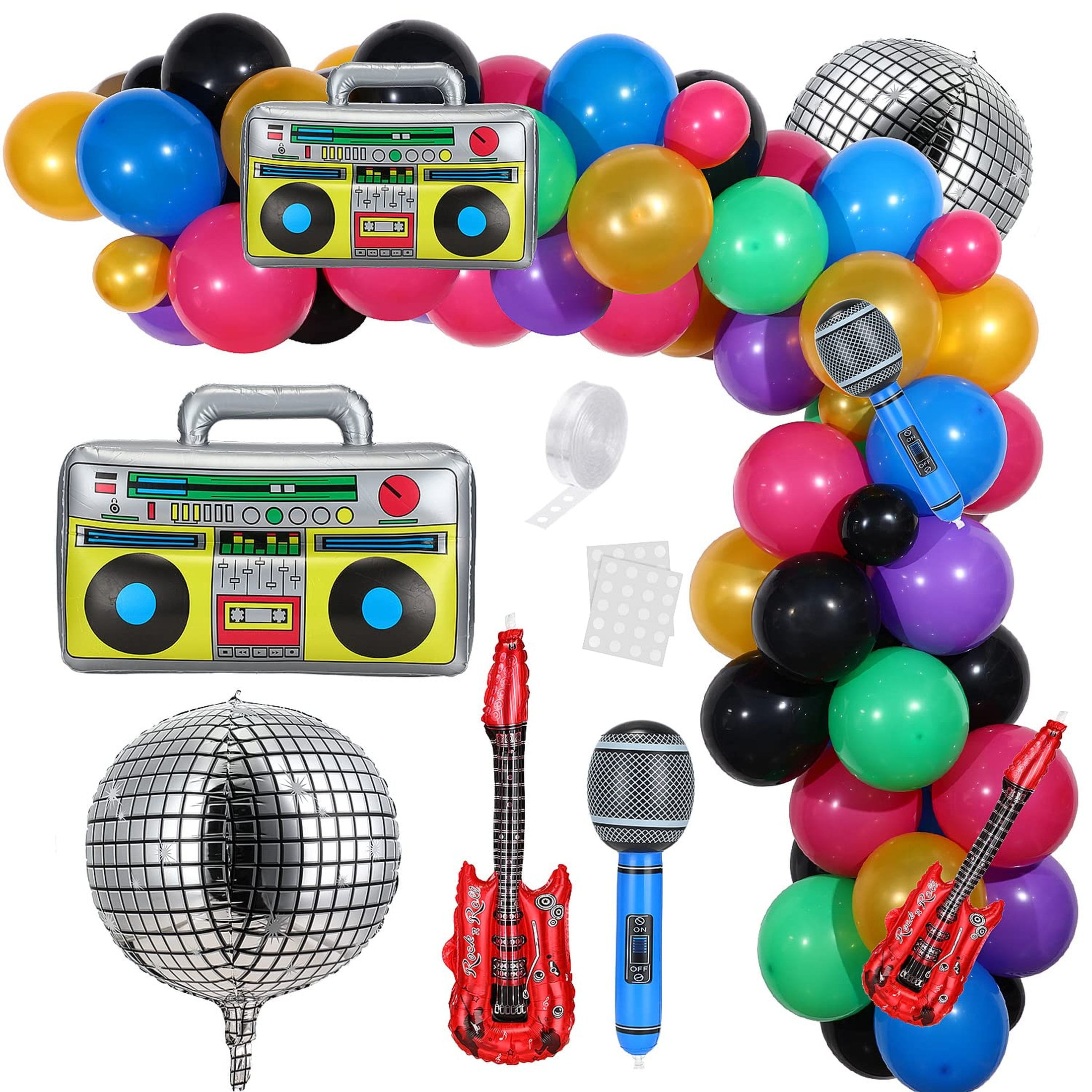 Retro Disco Blast Party Pack - 97 Piece 90s/80s Theme Decoration Set ...