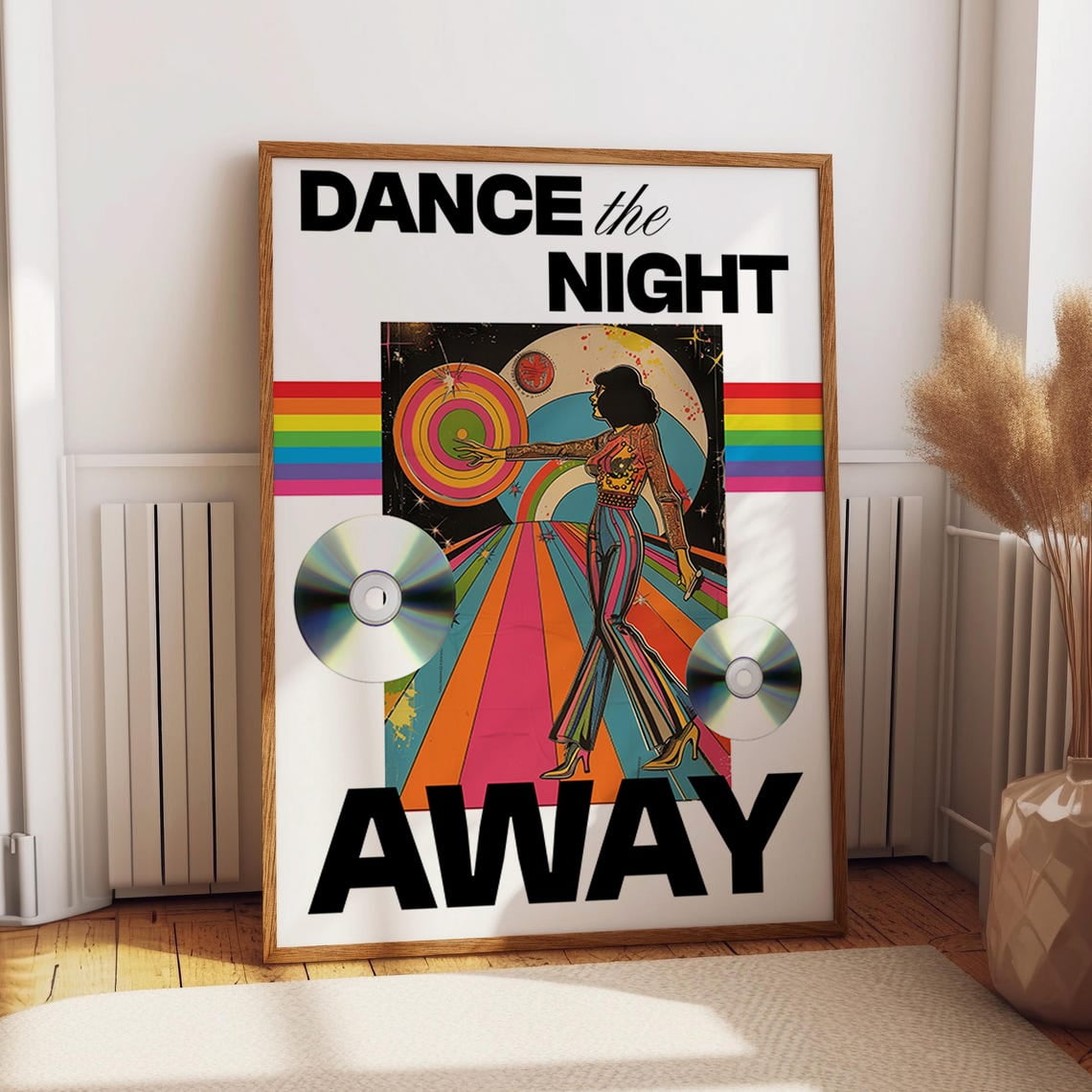 Retro Disco Dance Art Poster – 70S Psychedelic Nightlife Wall Art ...
