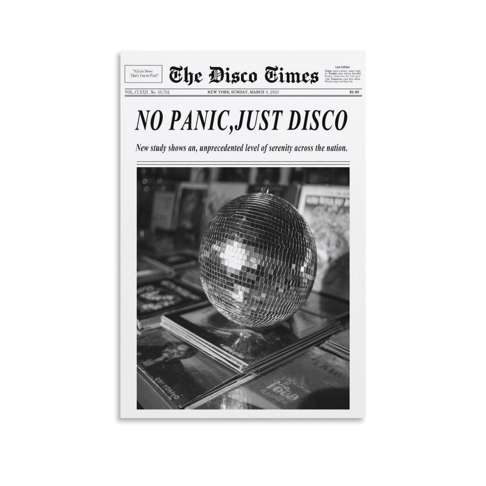 Retro Disco Disco Time Posters Wall Art Decorative Posters Room ...