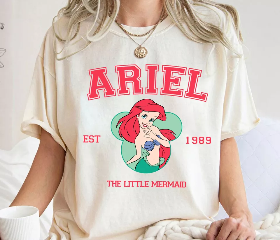 Retro Disney All Princesses EST Snow White Belle Ariel Elsa Unisex ...