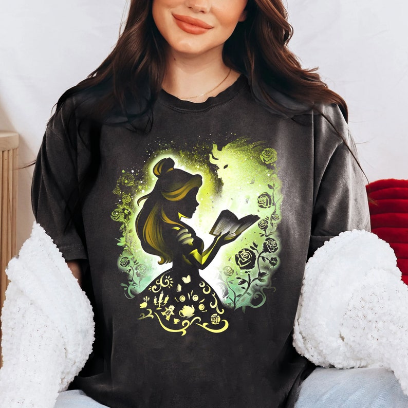 Retro Disney Belle Princess Portrait Shirt, Disney Beauty And The Beast ...