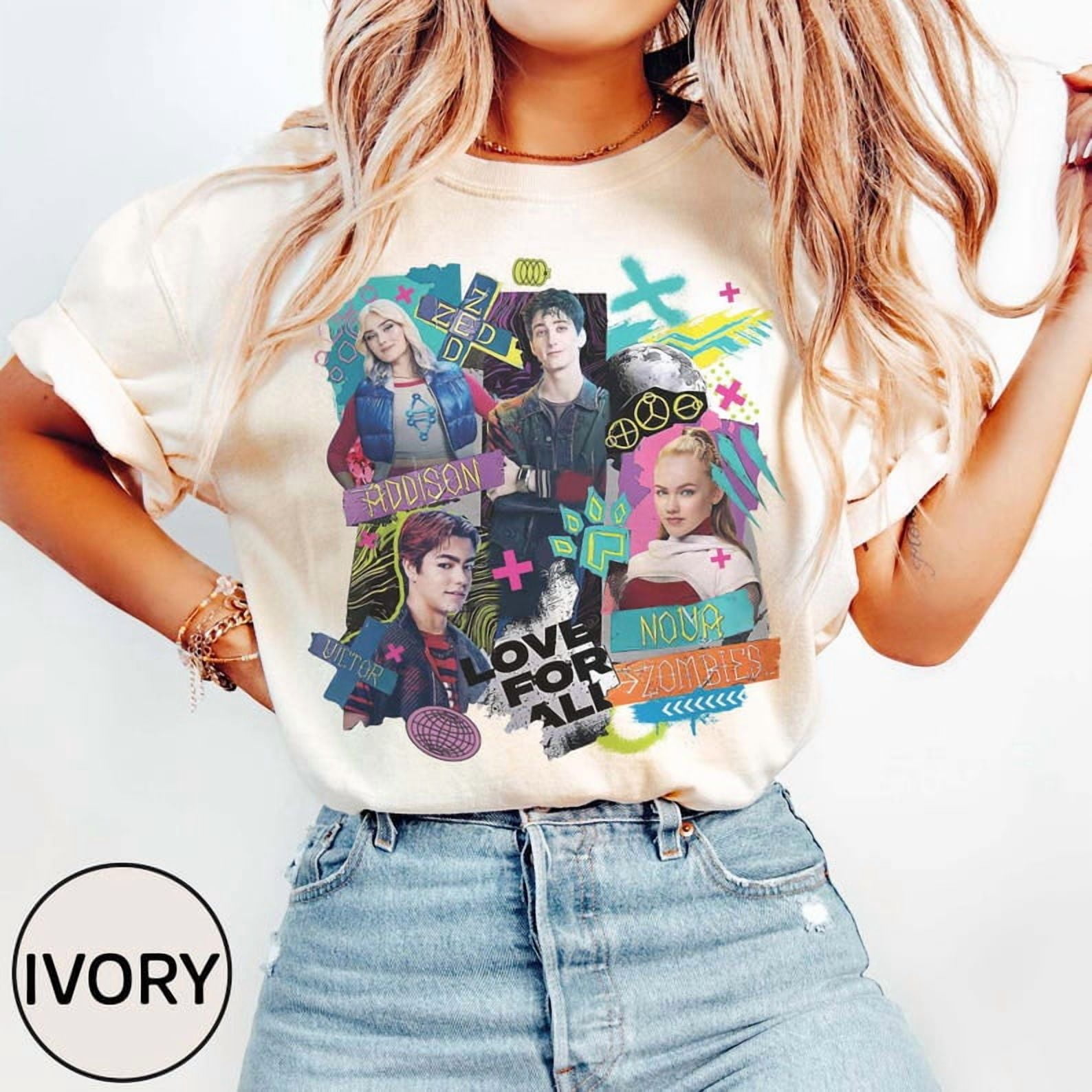 Retro Disney Channel Zombies 4 Movie Characters T-shirt, Disney Zombies ...