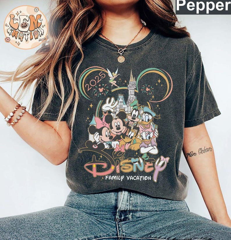 Retro Disney Family Trip 2025 Shirt, Disney Family Shirt 2025, Disneyland Trip Tee, Disney ...
