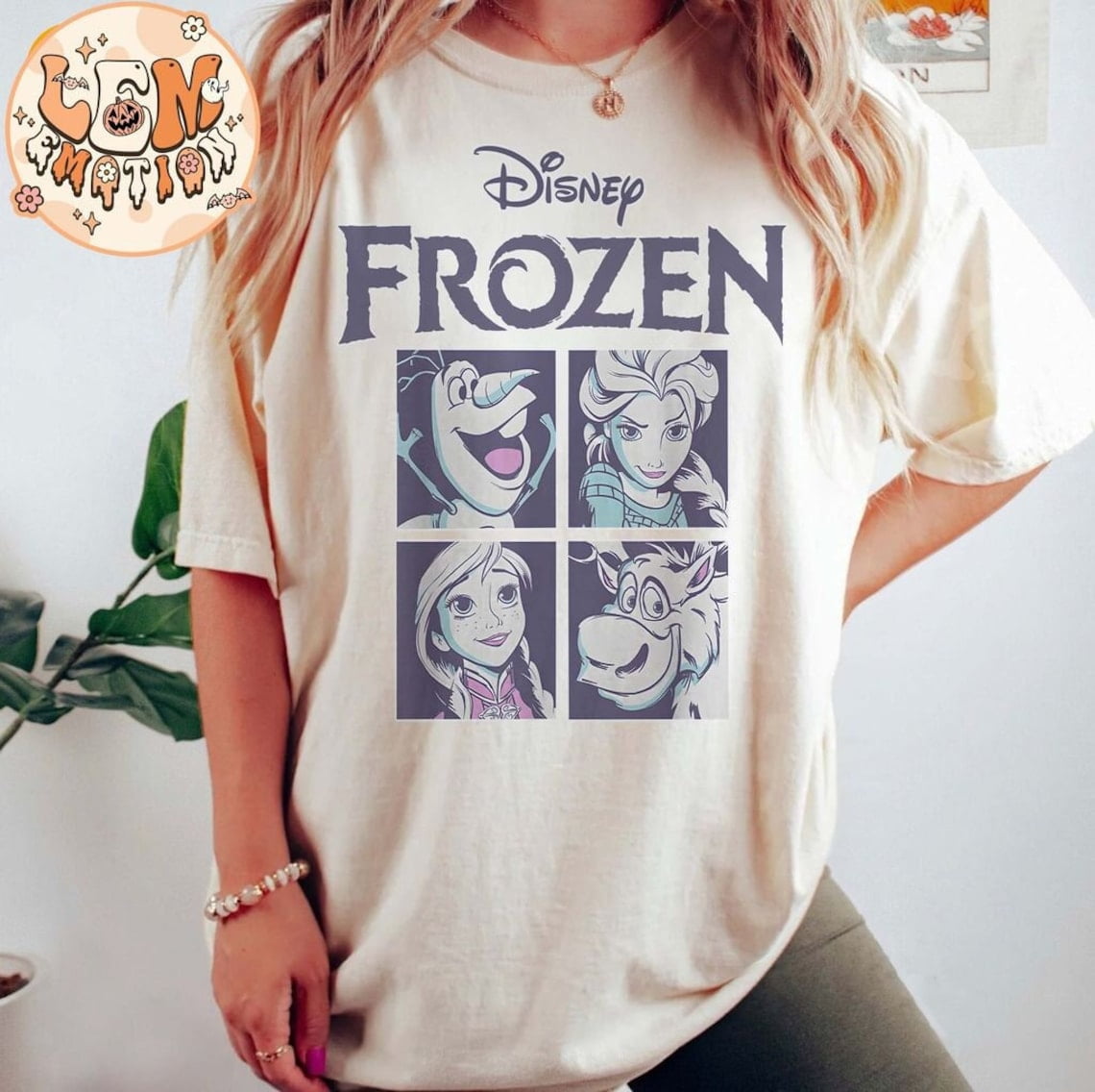 Retro Disney Frozen Movie Characters Comfort Colors T-Shirt, Vintage ...