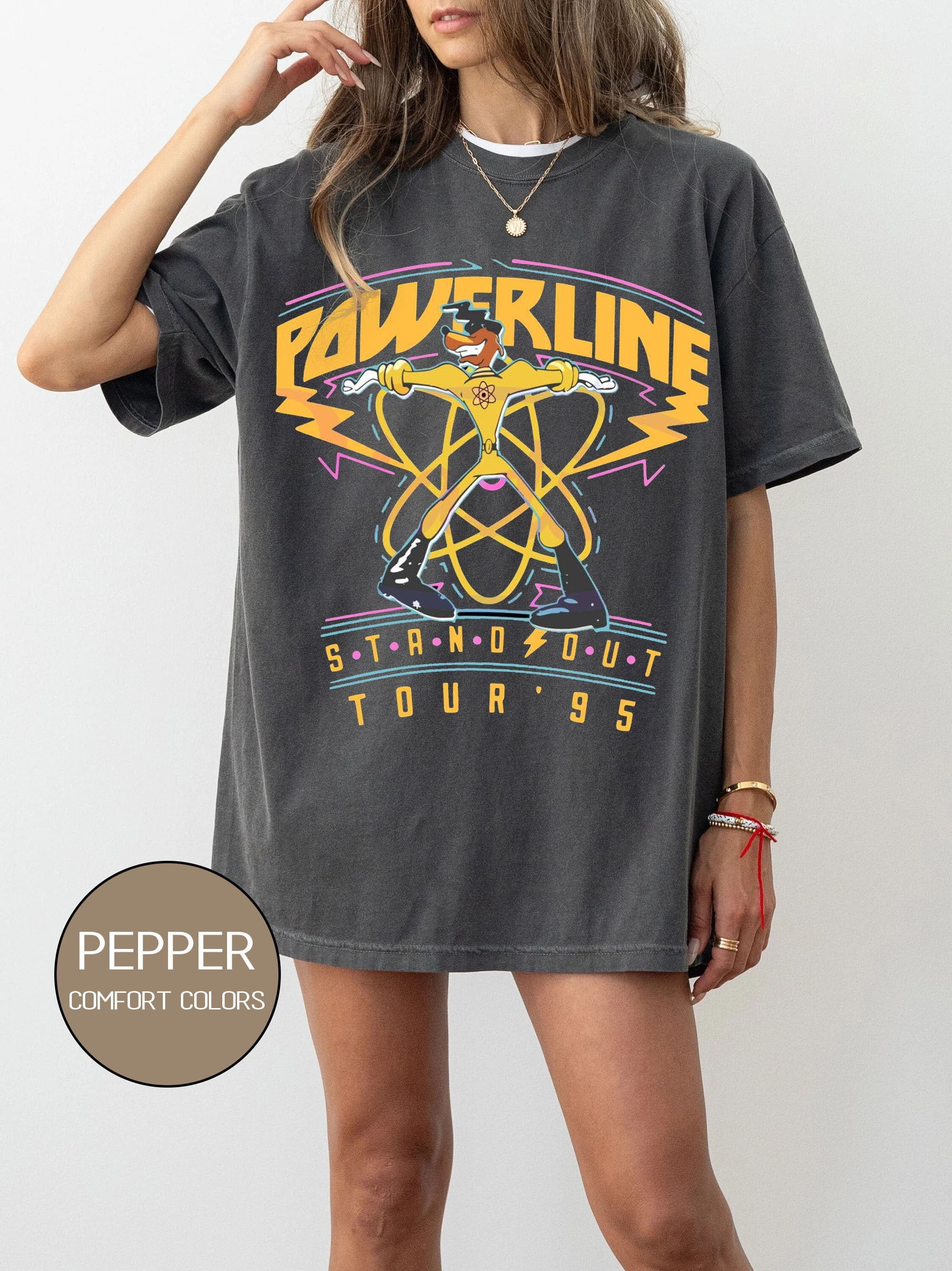 Retro Disney Goofy Powerline Stand Out Tour 95 Shirt, Max Goofy Roxanne ...