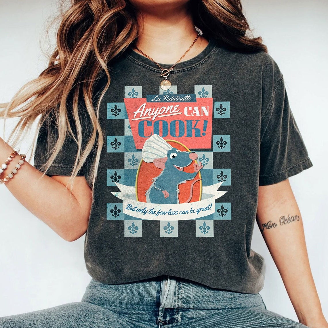 Retro Disney Pixar Ratatouille Remy Little Chef Shirt, Ratatouille Anyone Can Cook Comfort ...