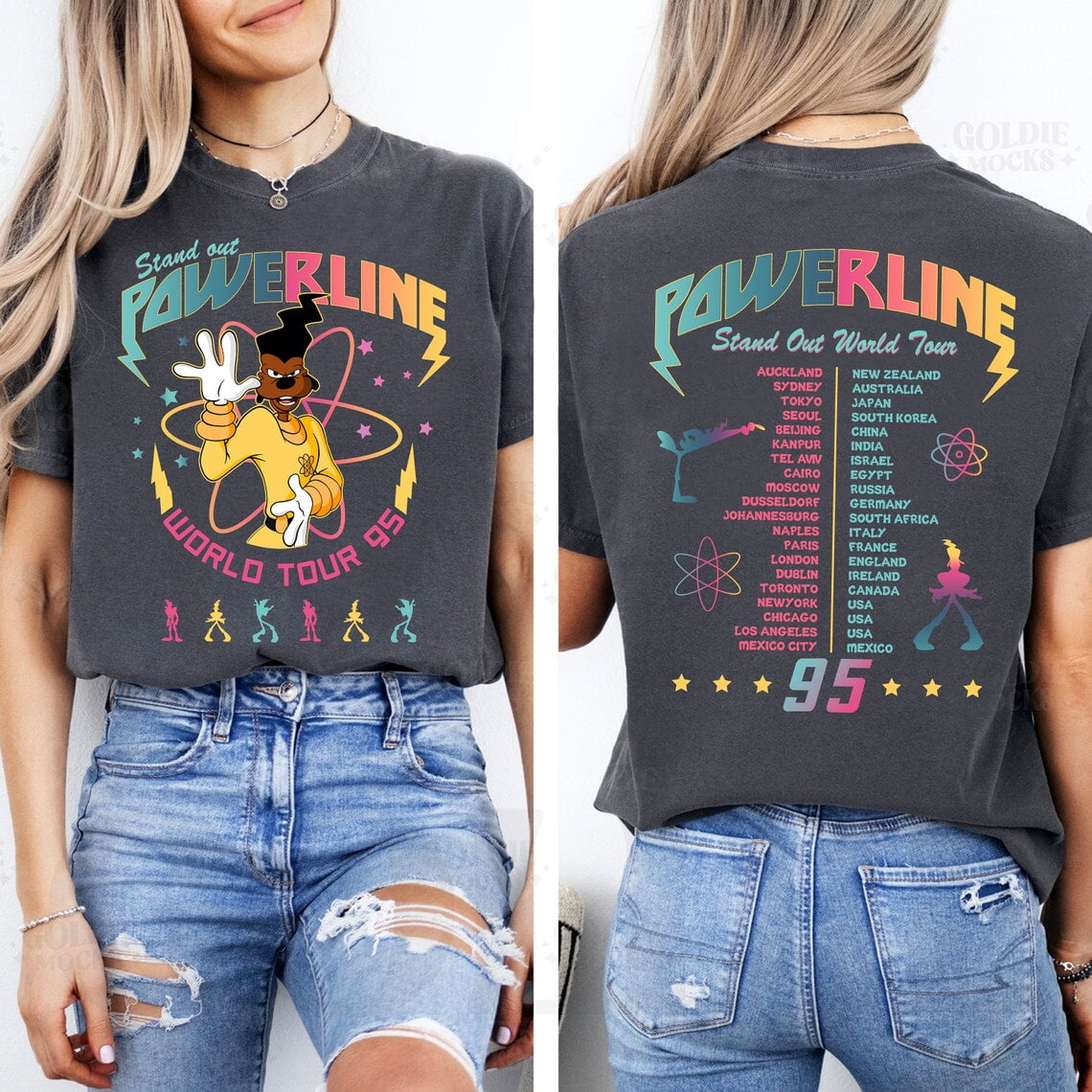 Retro Disney Powerline Stand Out World Tour 95 Shirt, Disney Vintage A ...