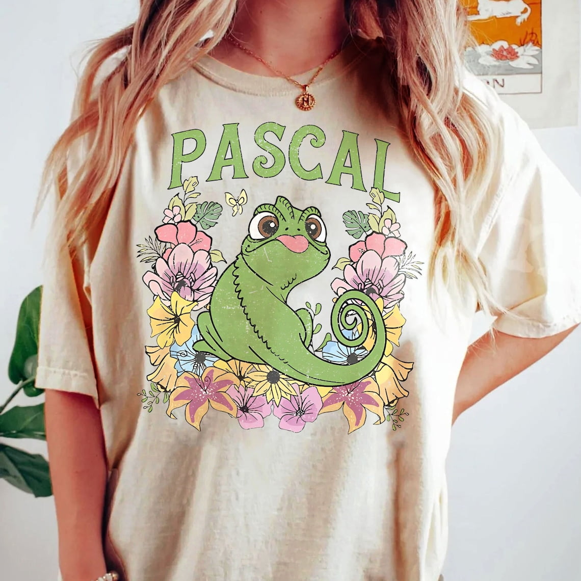 Retro Disney Tangled Pascal Floral Rapunzel Family Comfort Colors Shirt ...