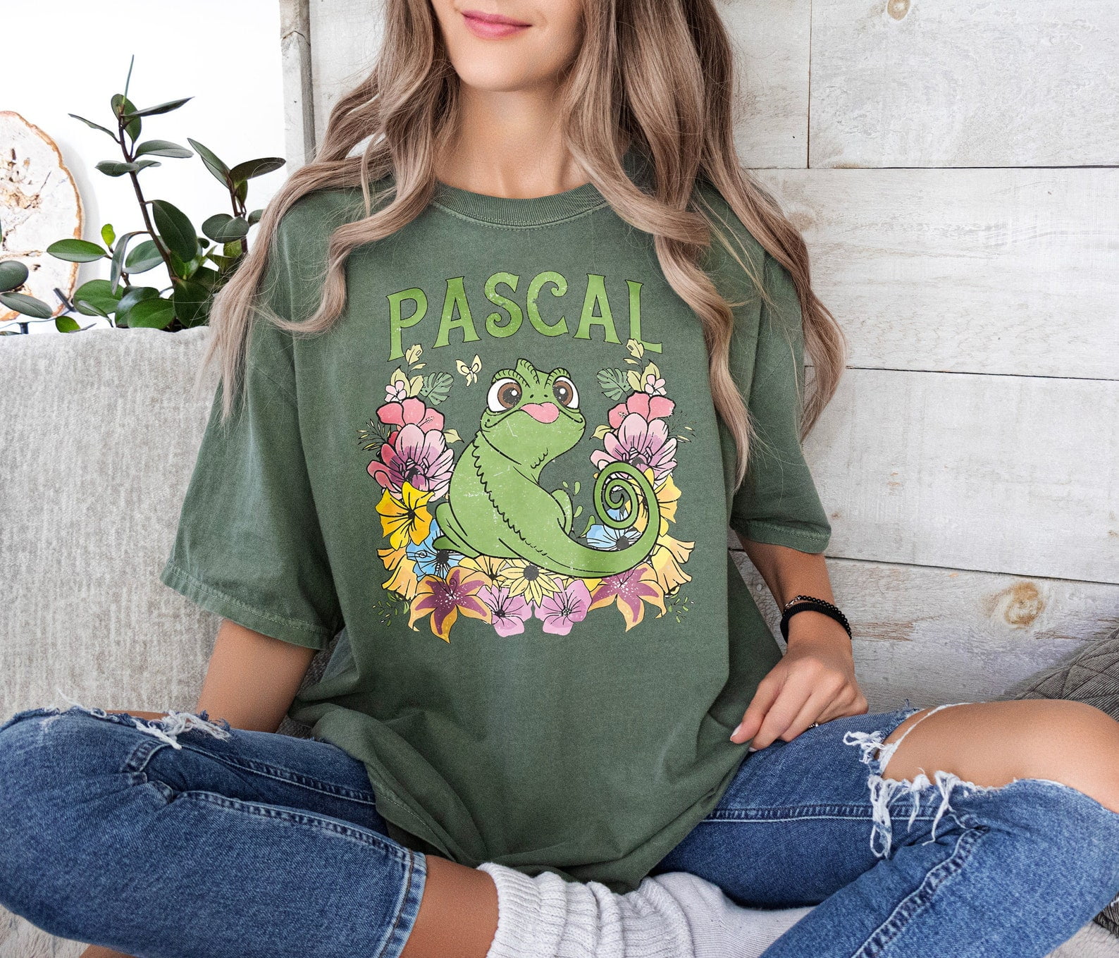 Retro Disney Tangled Pascal Shirt, Floral Rapunzel Family Shirts, Magic ...