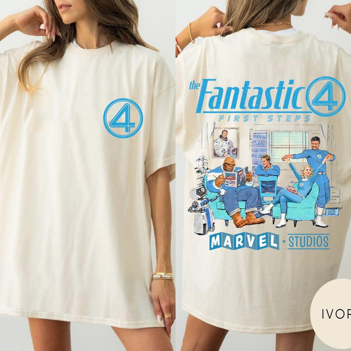 Retro Disney The Fantastic Four First Steps Shirt, Marvel Superheroes ...