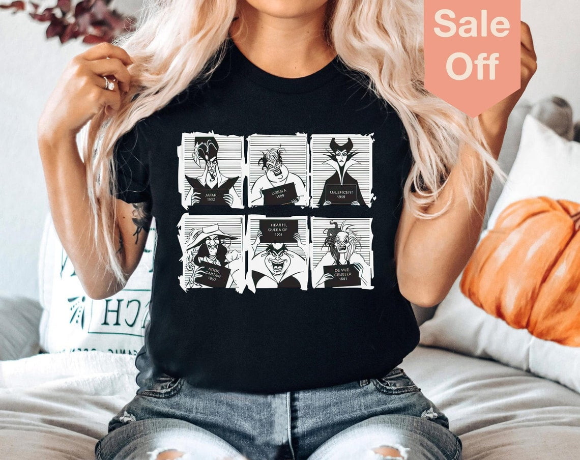 Retro Disney Villains 90S T-Shirt, Disney Funny Villain T-shirt, Disney ...