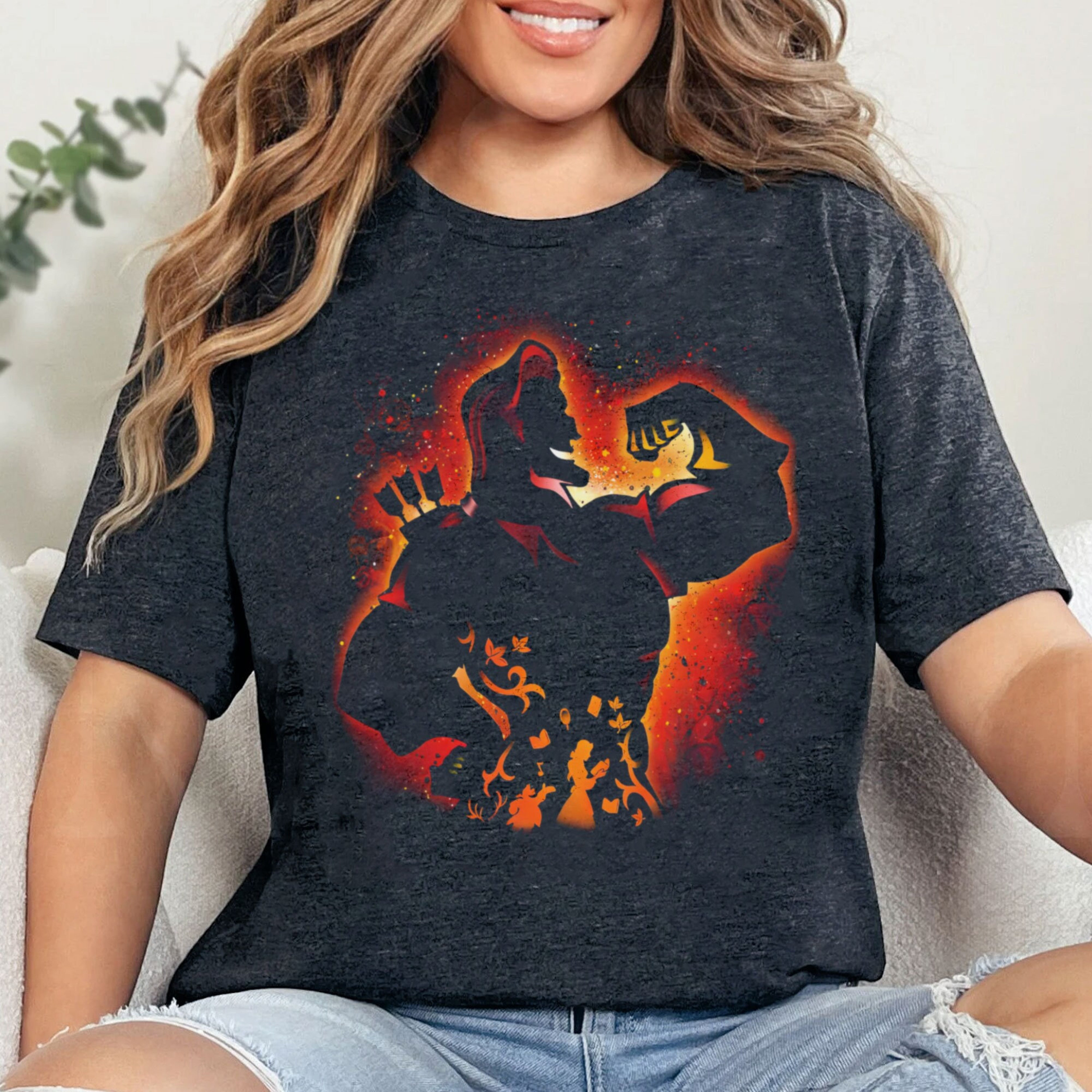 Retro Disney Villains Gaston Portrait Shirt, Disney Beauty And The ...