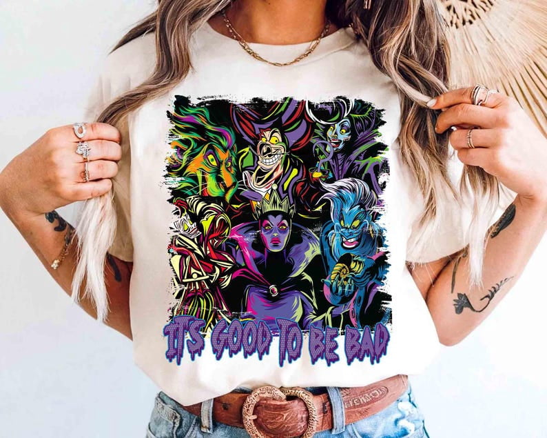 Retro Disney Villains It's Good To Be Bad T-shirt, Evil Queen ...