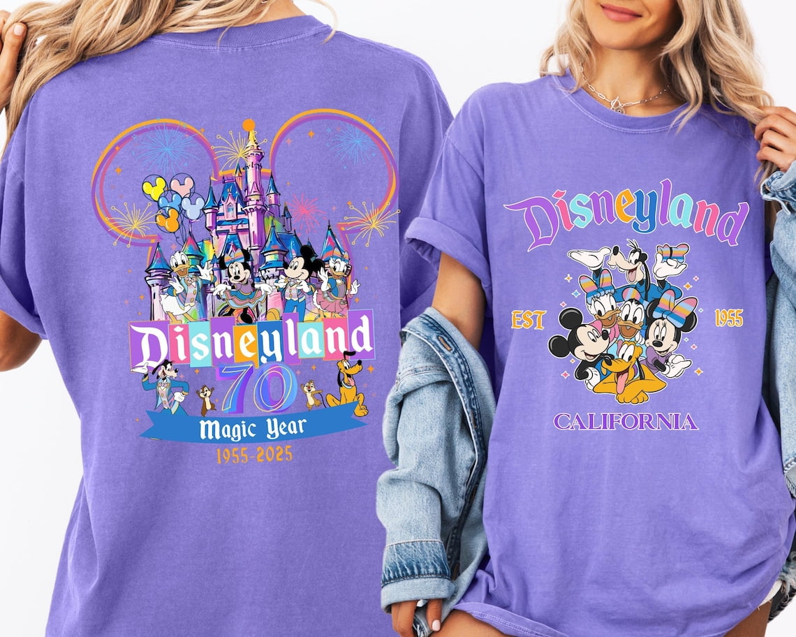 Retro Disneyland 70th anniversary 1955-2025 shirt, 70 years of magic ...