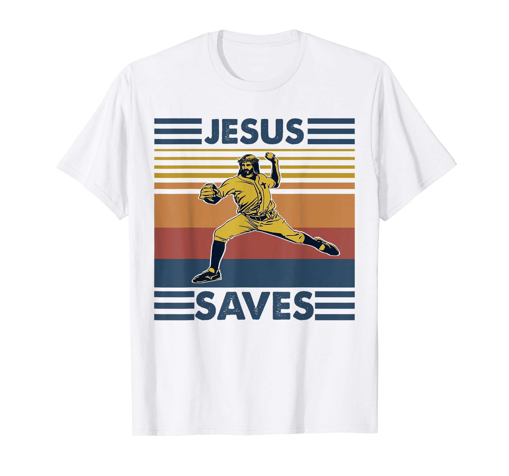 Retro Distressed Jesus Saves Baseball T-Shirt - Walmart.com