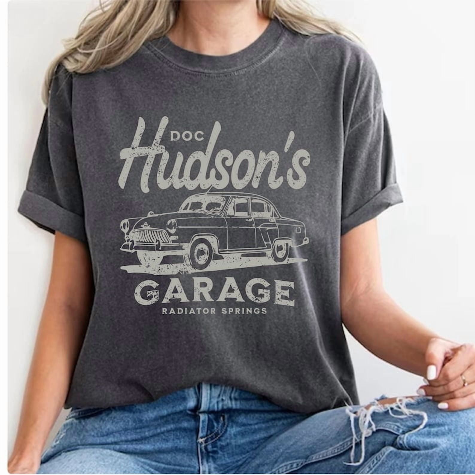 Retro Doc Hudson's Garage Shirt, Radiator Springs Doc Hudson Shirt ...