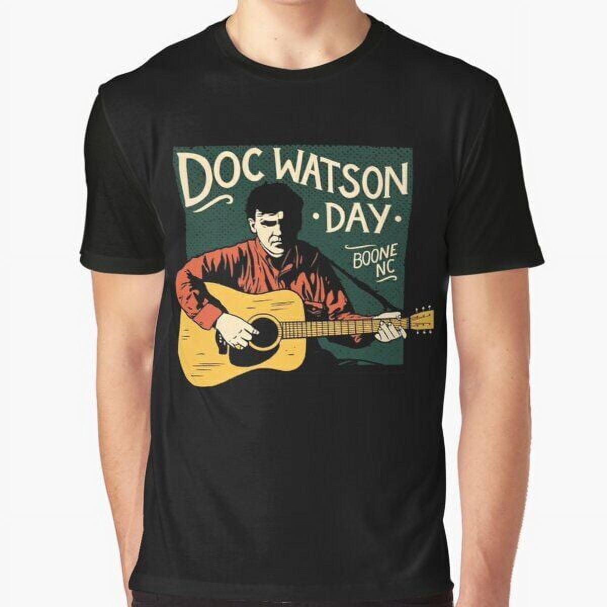 Retro Doc Watson Day T-Shirt Eddy Merle Ballads From Deep Gap Red ...