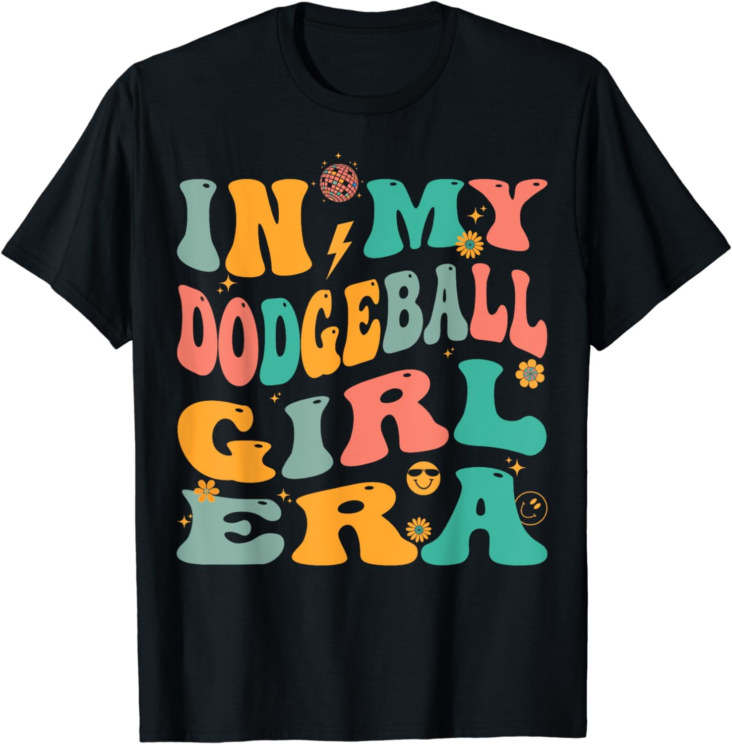 Retro Dodgeball Girl Groovy Dodgeballer T-Shirt - Walmart.com