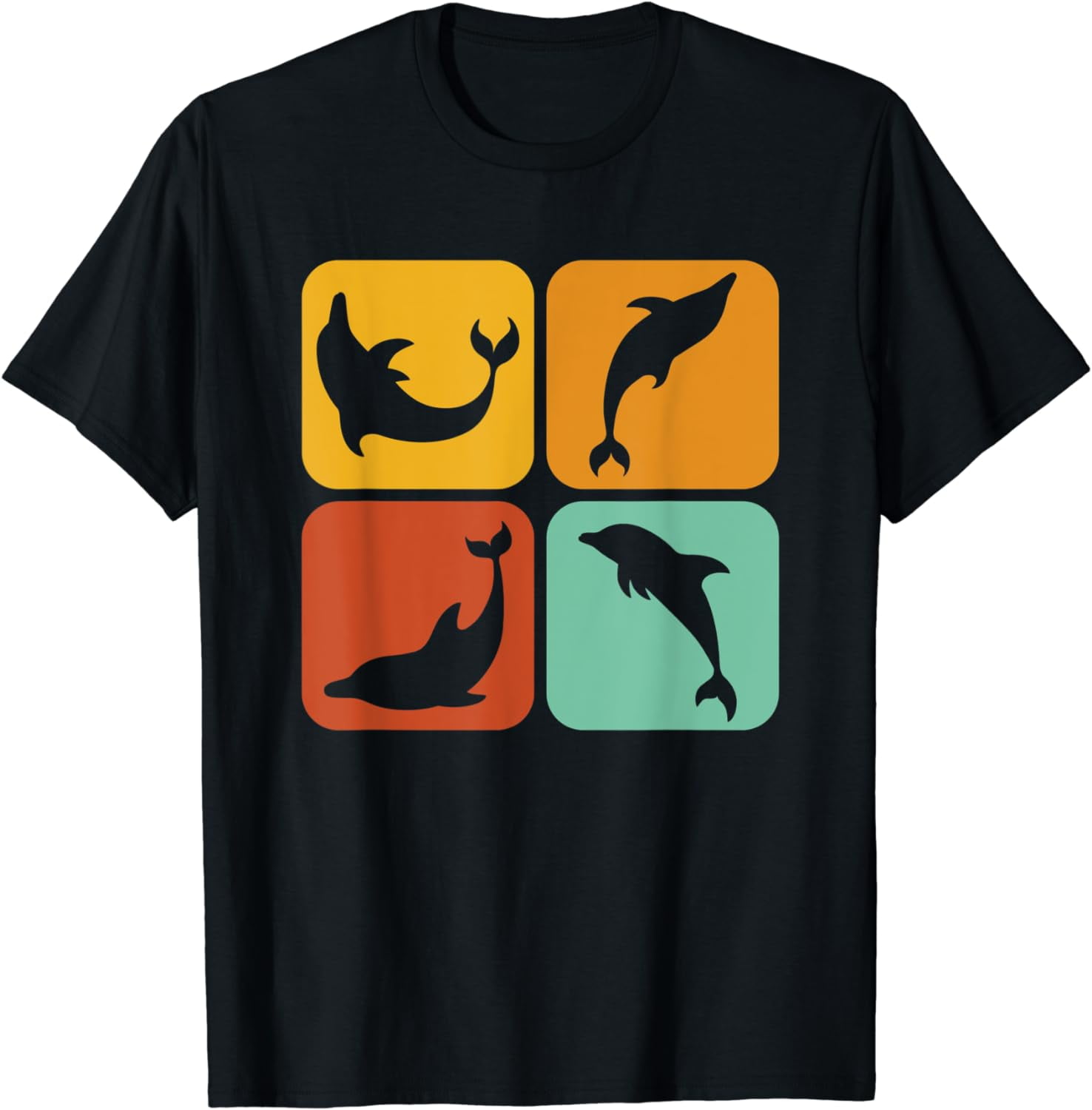 Retro Dolphins I Aesthetic I Whale I Ocean I Dolphin T-Shirt - Walmart.com