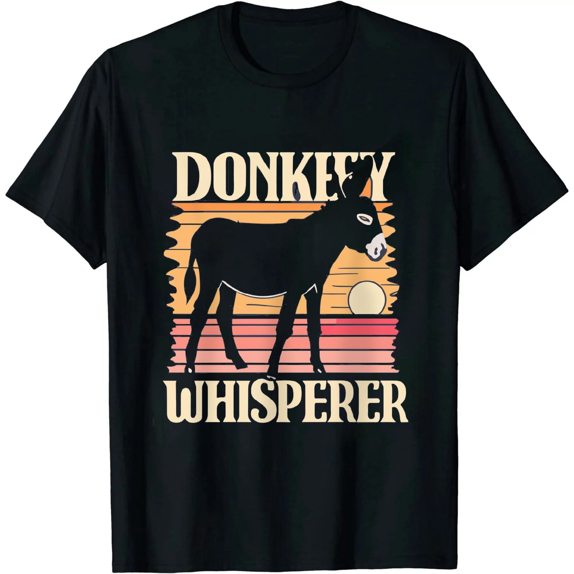 Retro Donkey Whisperer Shirt Vintage Farm Animal Donkey T-Shirt ...
