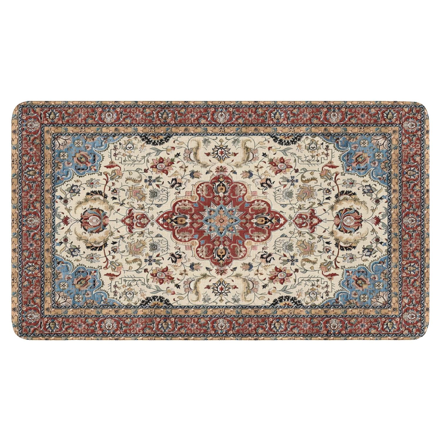 Retro Door Mat, 17 X 30 Inch Boho Orange Farmhouse Cute Tribal ...