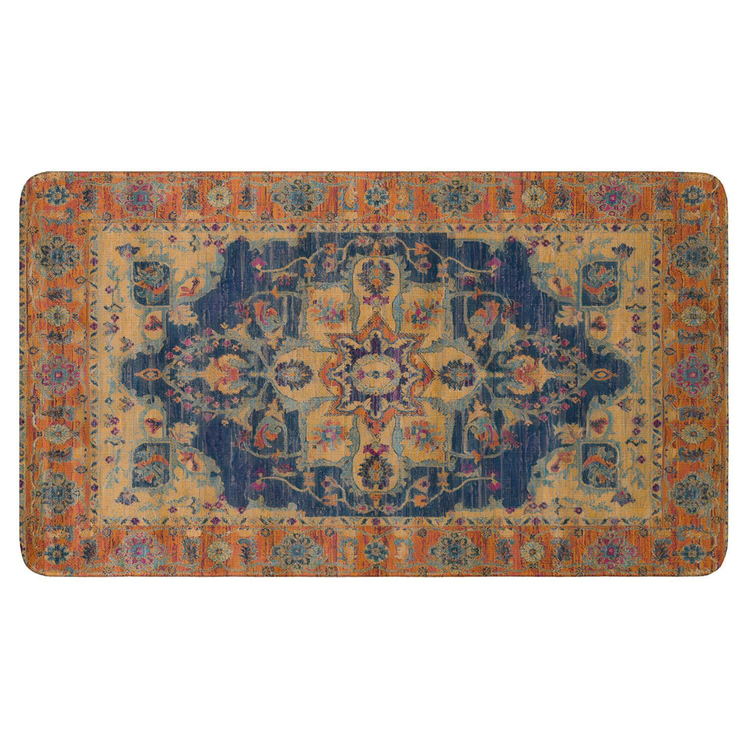 Retro Door Mat, 17 X 30 Inch Boho Orange Farmhouse Cute Tribal ...