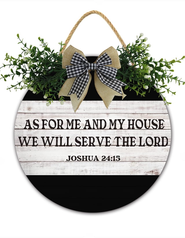Retro Door Sign Bible Gift Signs As for Me and My House We Will Serve ...