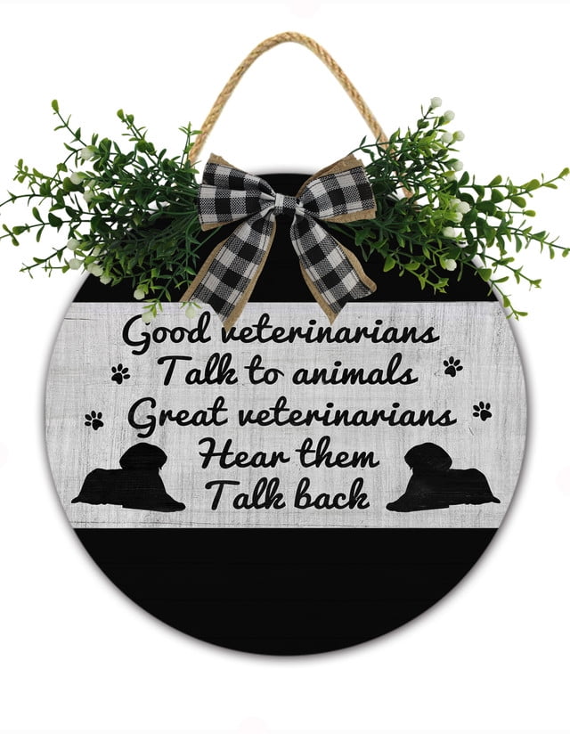 Retro Door Sign Veterinarian Sign Gift Farmhouse Good Veterinarians ...