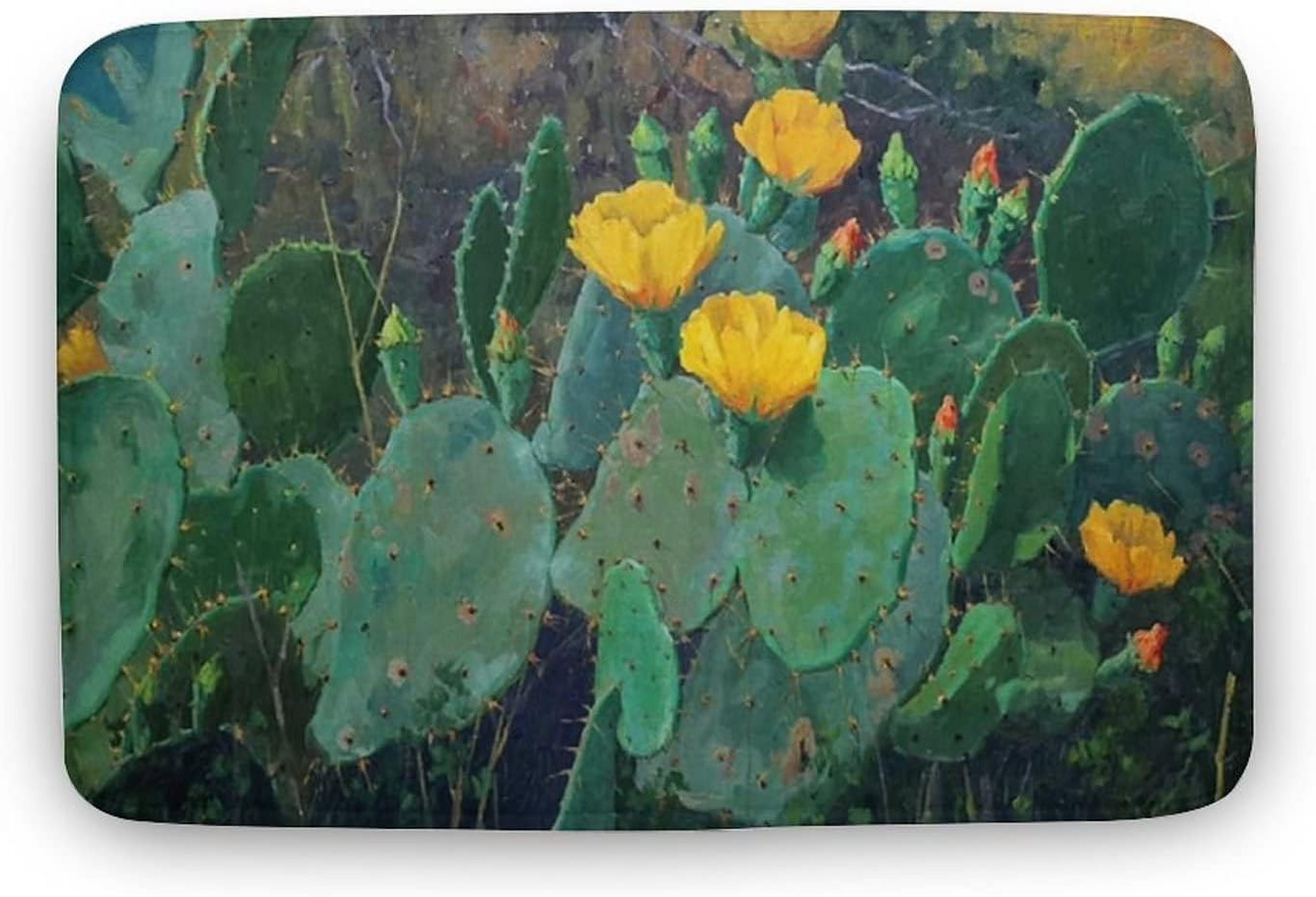 Retro Doormat Cactus Watercolor Floor Mat Non Slip Area Rug Indoor ...