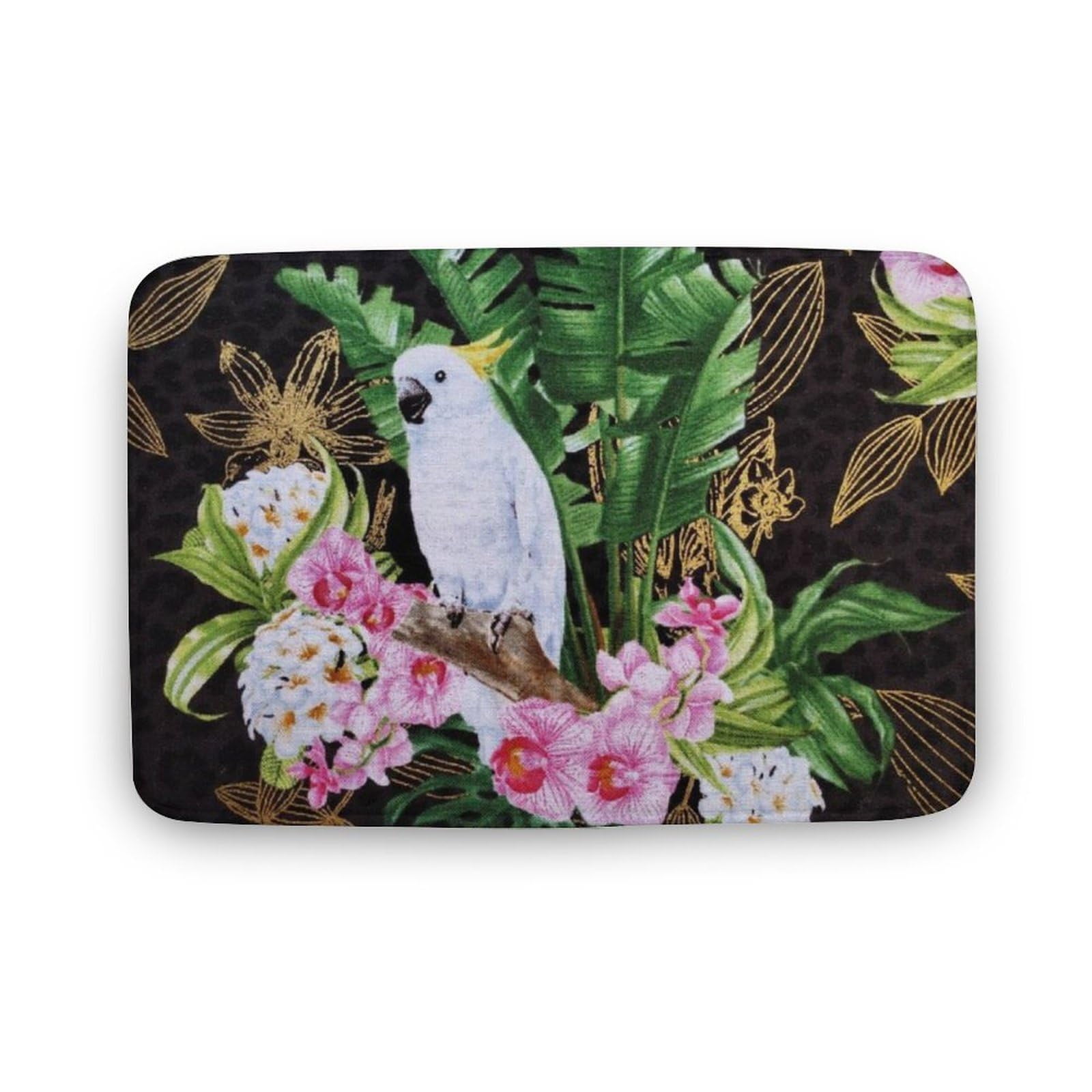 Retro Doormat Exotic Parrot Cockatoo Print Gift for Birds Lovers Door ...