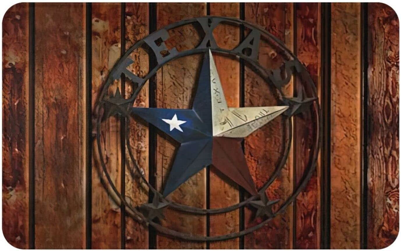 Retro Doormat Texas Barn Door Mat Welcome Mats Non-Slip Indoor Outdoor ...