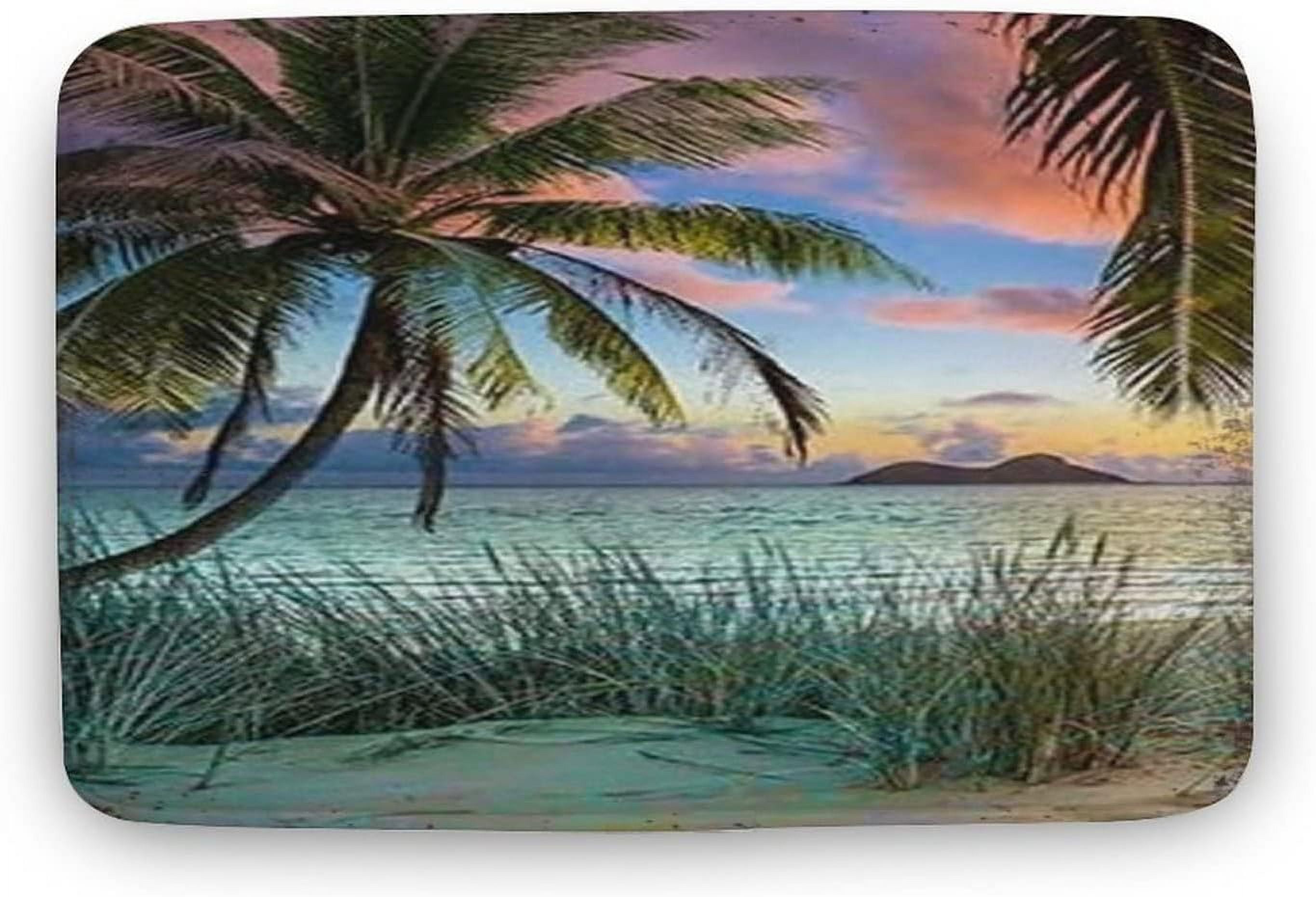 Retro Doormat Vintage Hawaii Rugs Decor for Home Seascape Decor Front ...