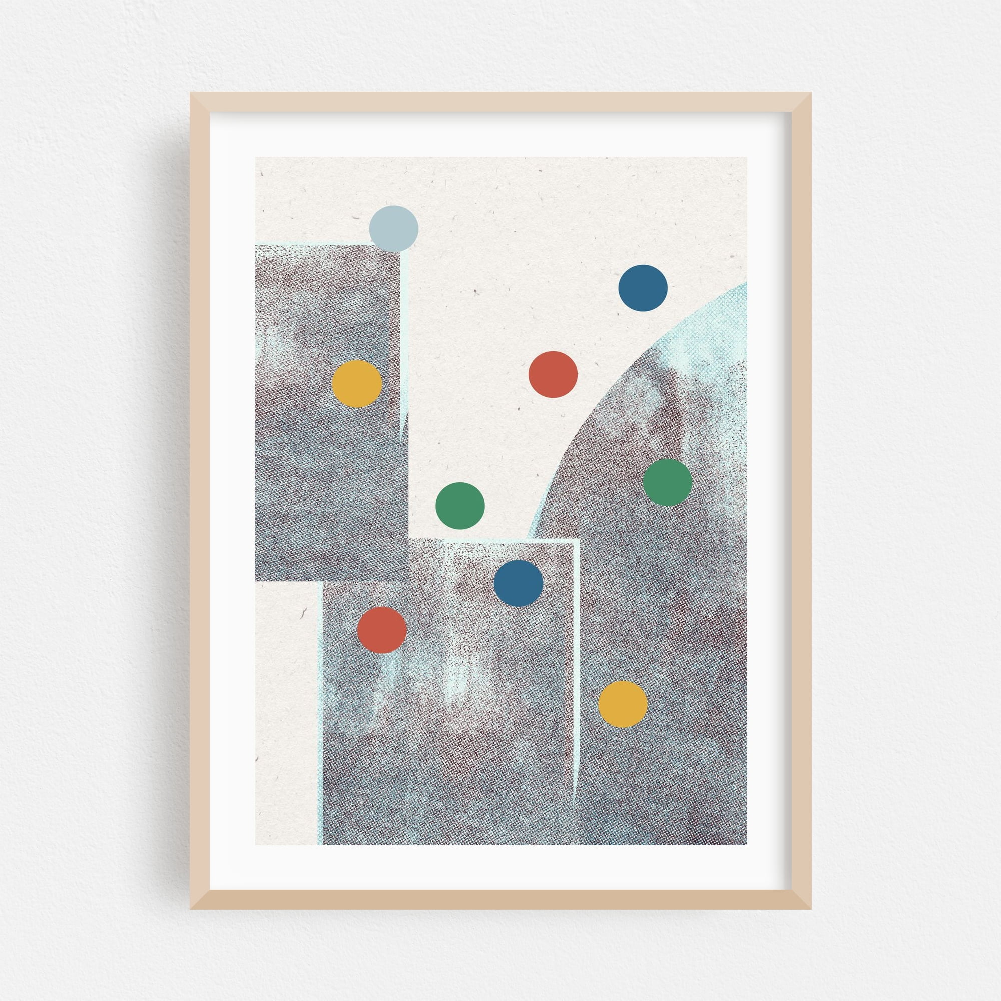 Retro Dots Balance - Photography Geometric Modern Art Abstract ...